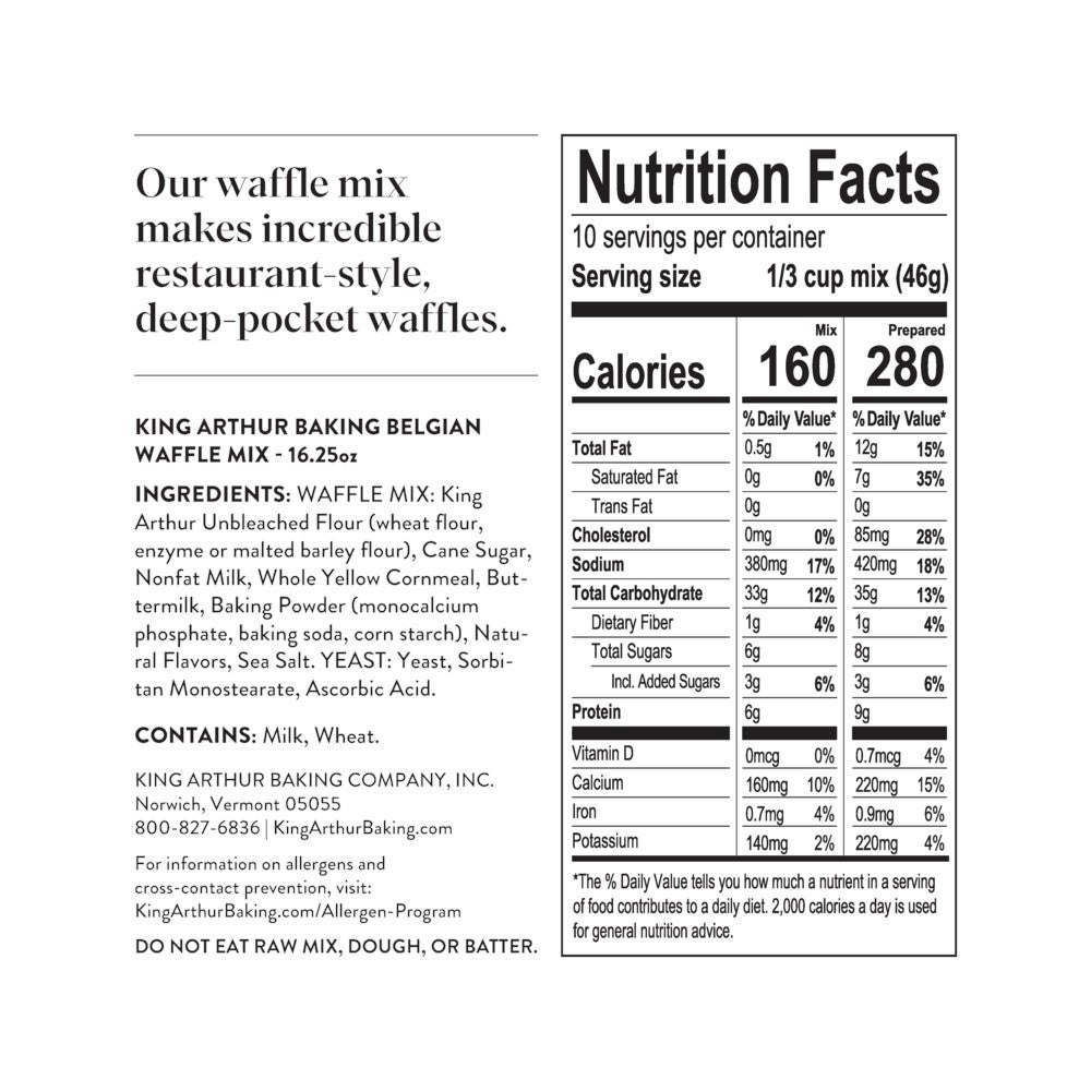 Belgian Waffle Mix - King Arthur Baking Company